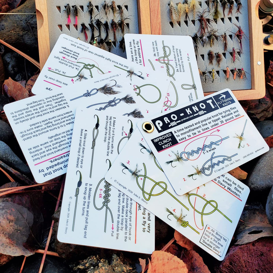 Pro-Knot Fly Fishing Knot Cards - Waterproof Knot Cards With 12 Best F ...